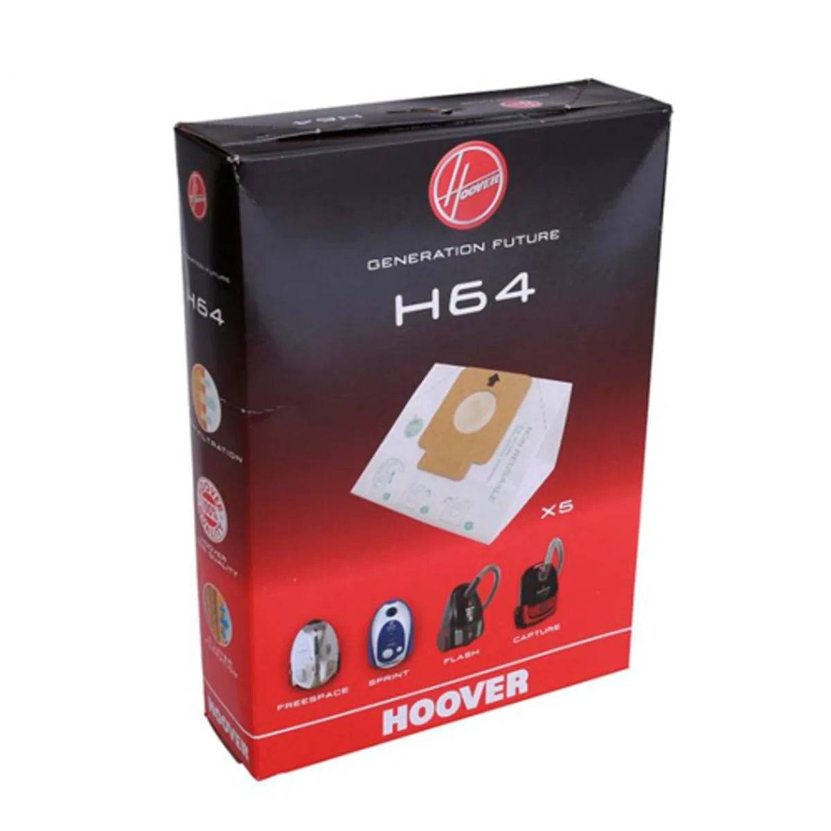 Hoover H64 vacuum cleaner bag replacement - 5 un. 35600637