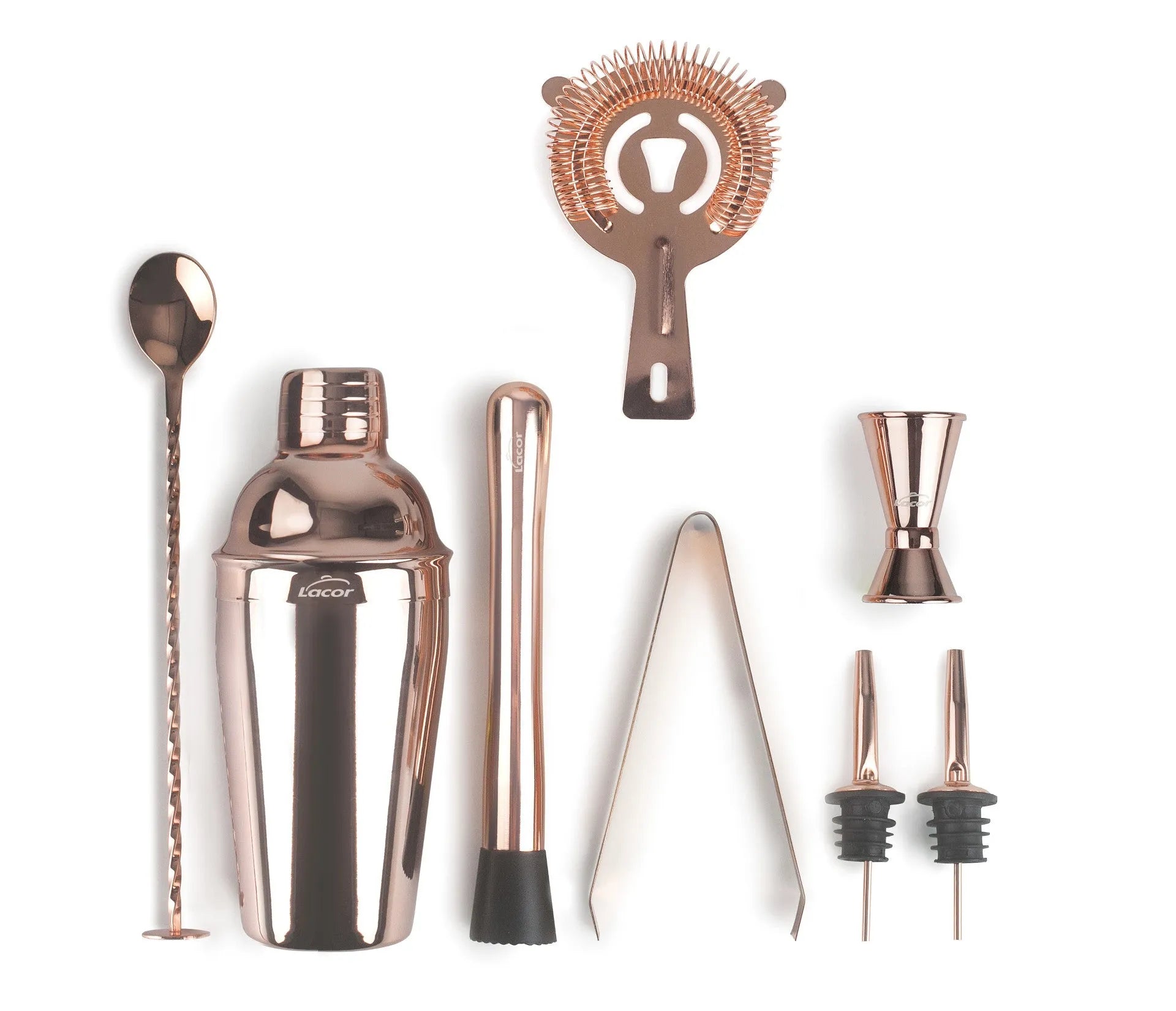 LACOR Cocktail Utensil Set Stainless Steel Copper 62182