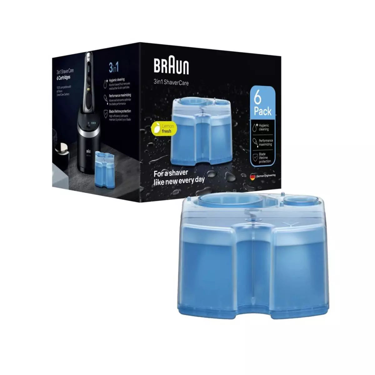 Cartridge 5+1 Lemon Fresh shaver Braun Clean Spare 81662201